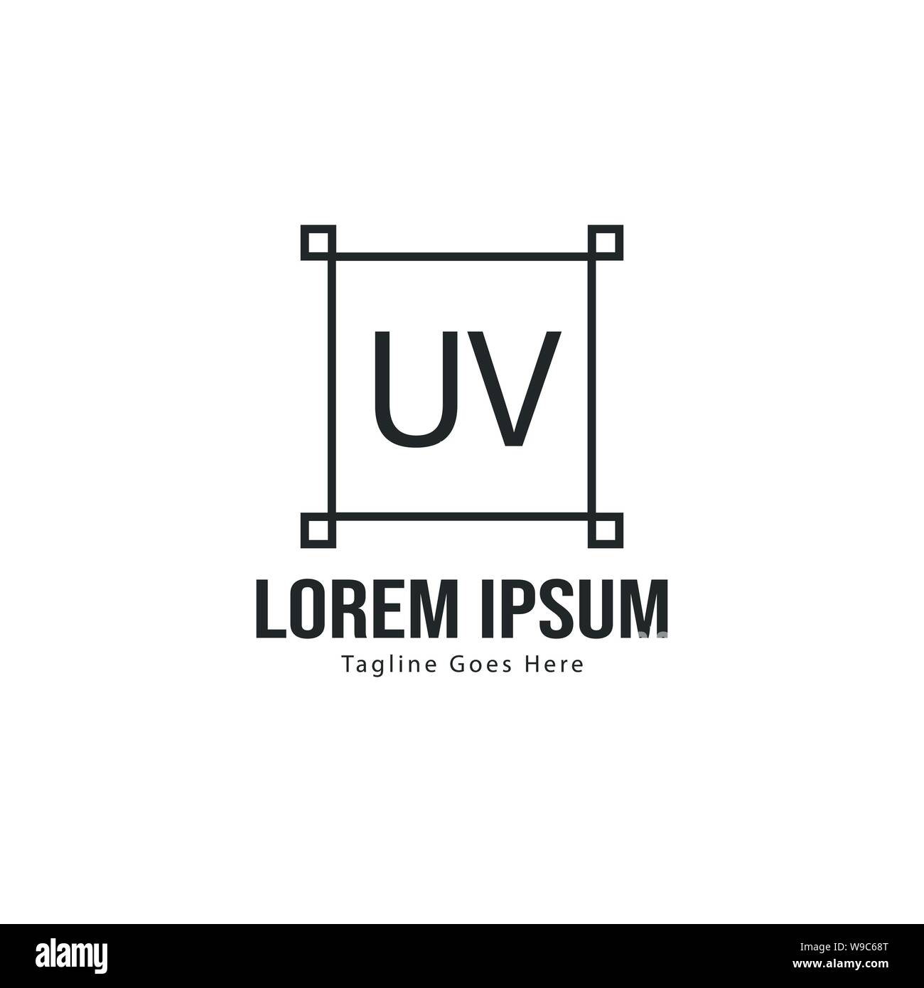 UV Letter Logo Design. Creative Modern UV Letters Icon Illustration ...