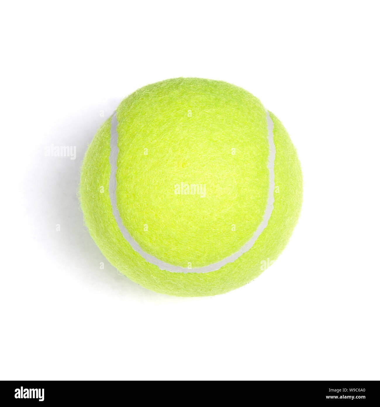 Single tennis ball isolated on white background Stock Photo - Alamy