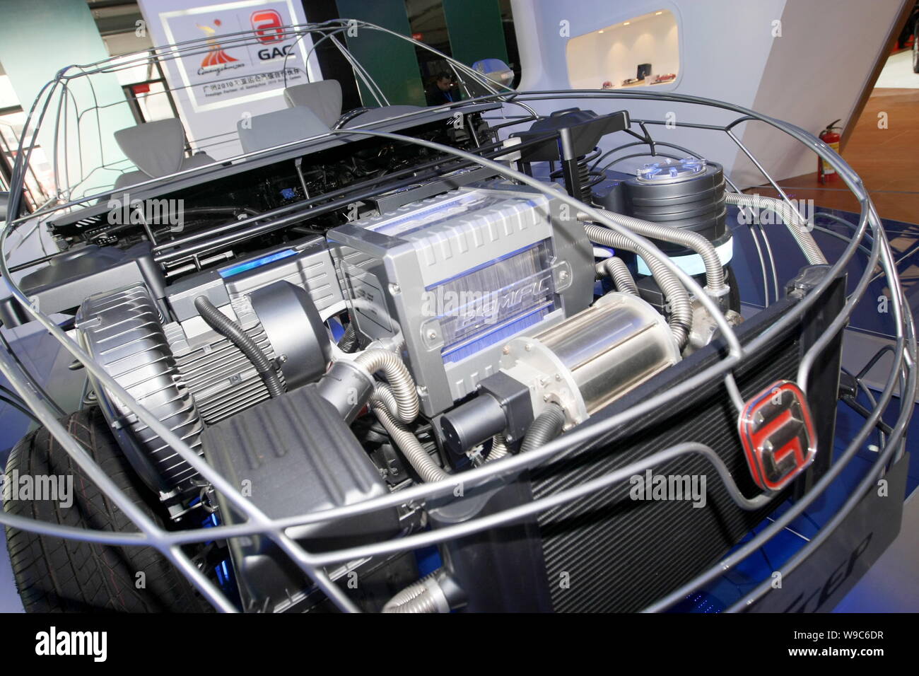 A GAC (Guangzhou Automobile Group Co., Ltd.) model hybrid car is seen ...