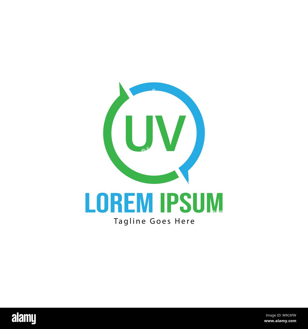 UV Letter Logo Design. Creative Modern UV Letters Icon Illustration ...