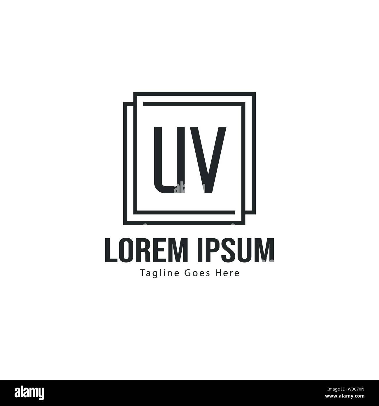 UV Letter Logo Design. Creative Modern UV Letters Icon Illustration ...