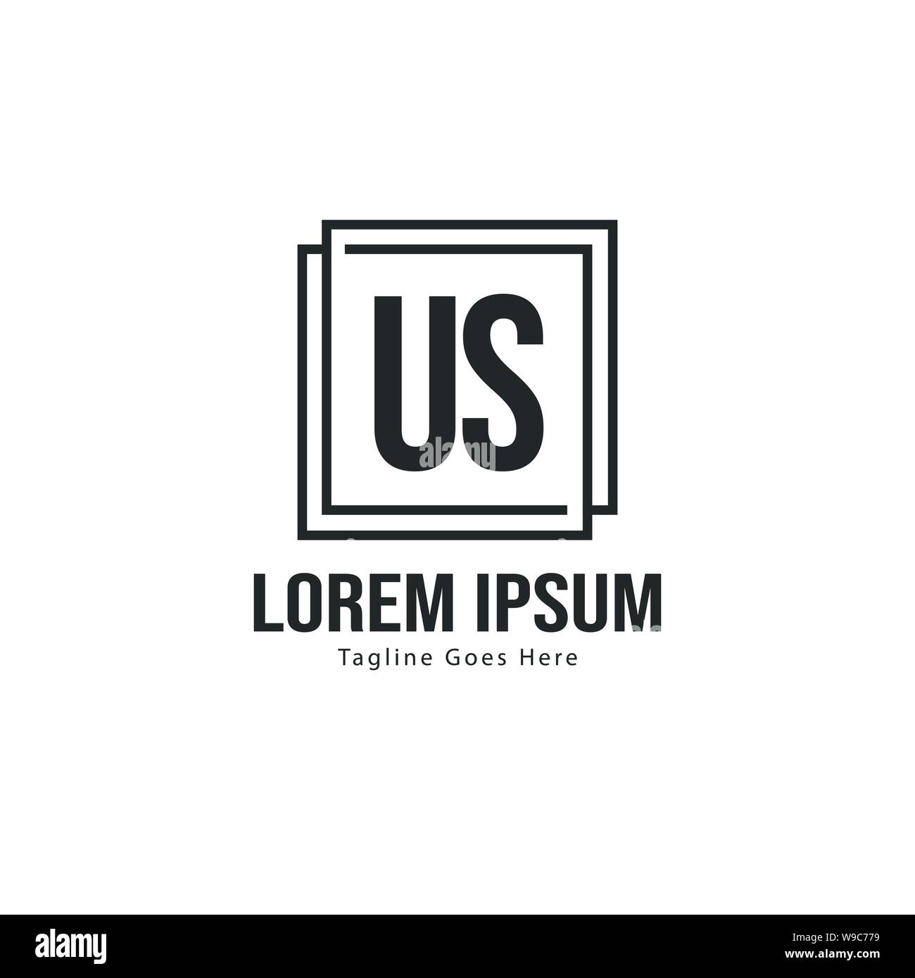 US Letter Logo Design. Creative Modern US Letters Icon Illustration ...