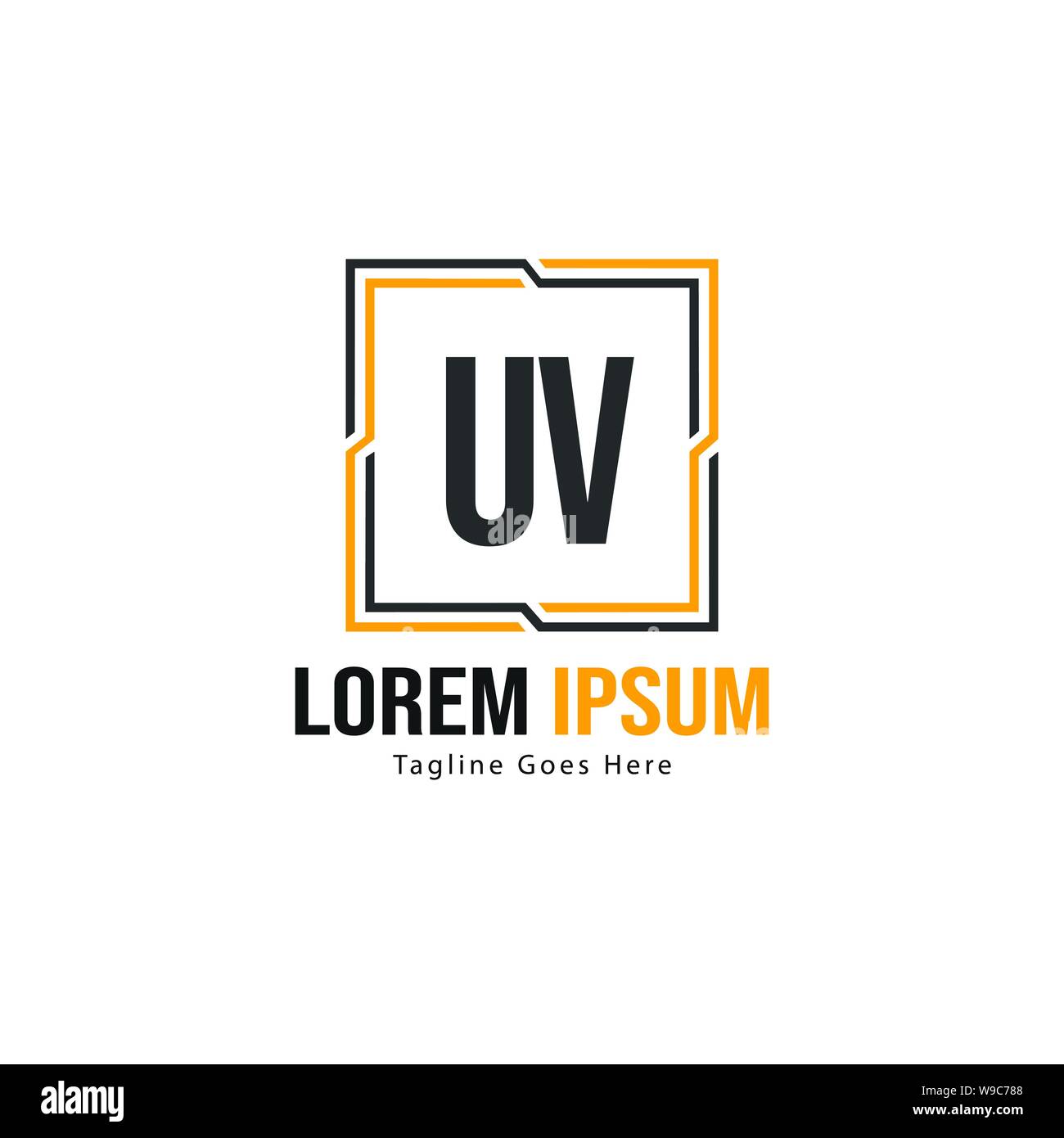 UV Letter Logo Design. Creative Modern UV Letters Icon Illustration ...