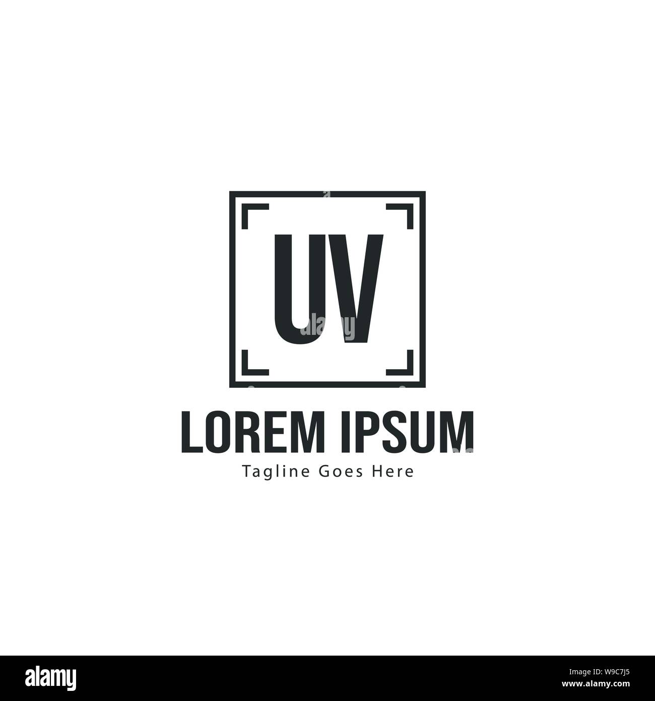 UV Letter Logo Design. Creative Modern UV Letters Icon Illustration ...