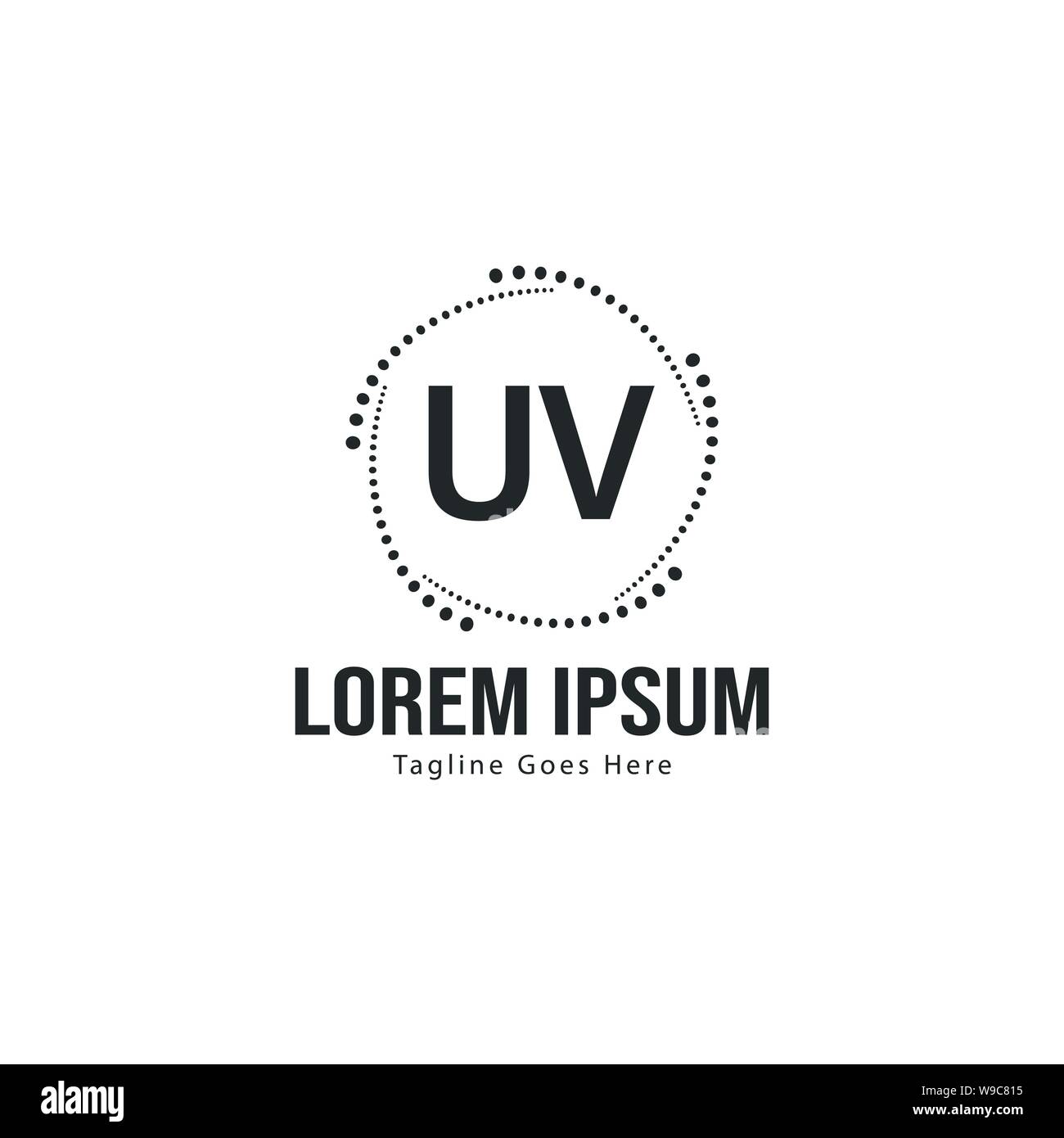 UV Letter Logo Design. Creative Modern UV Letters Icon Illustration ...