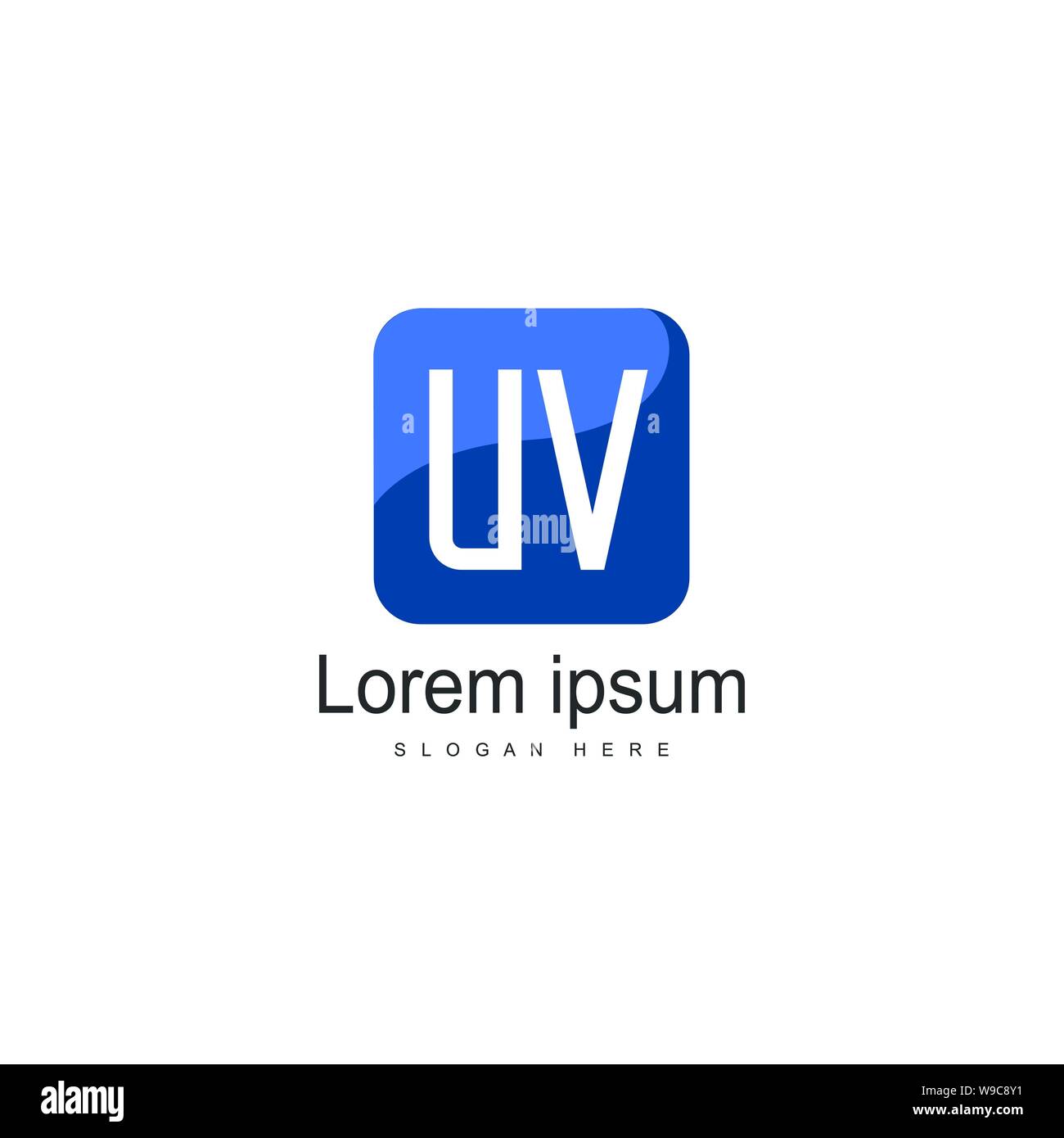 UV Letter Logo Design. Creative Modern UV Letters Icon Illustration ...