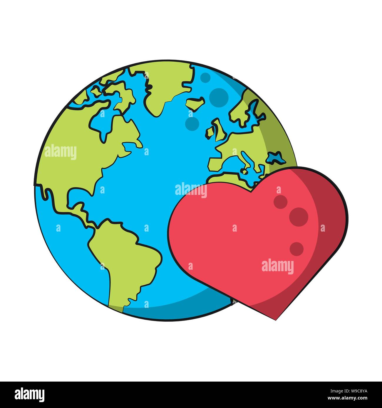 world map earth globe cartoon Stock Vector Image & Art - Alamy