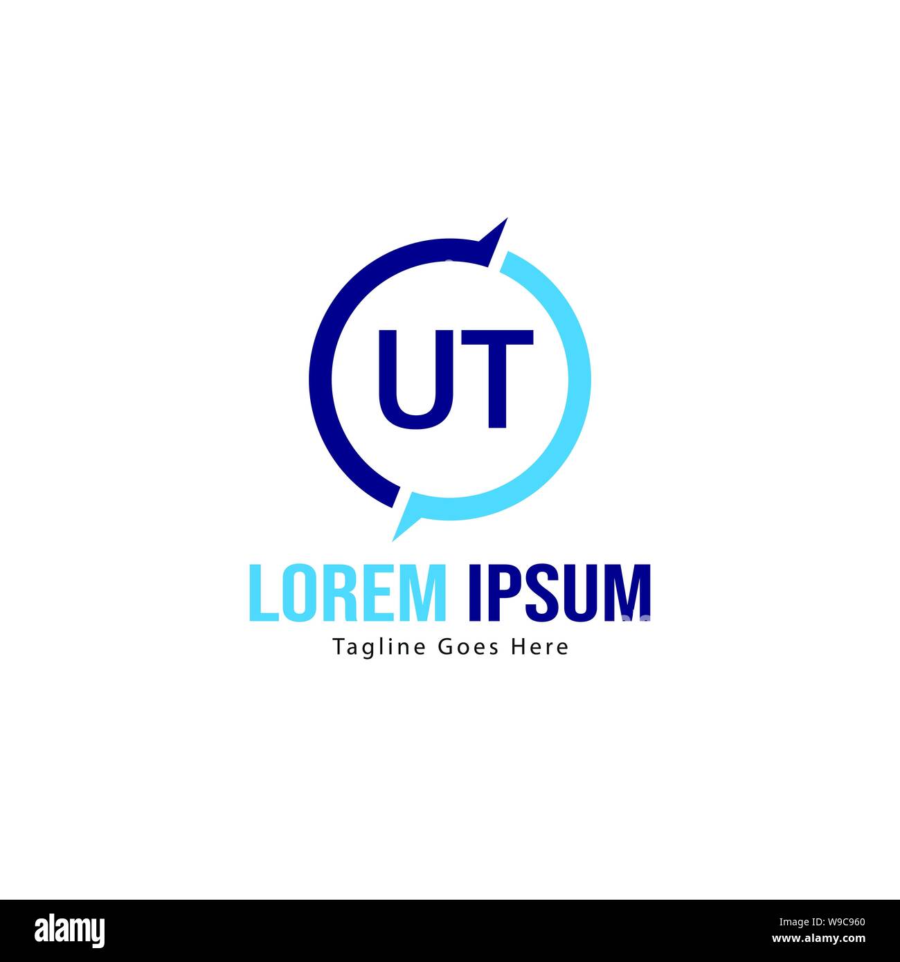 UT Letter Logo Design. Creative Modern UT Letters Icon Illustration ...