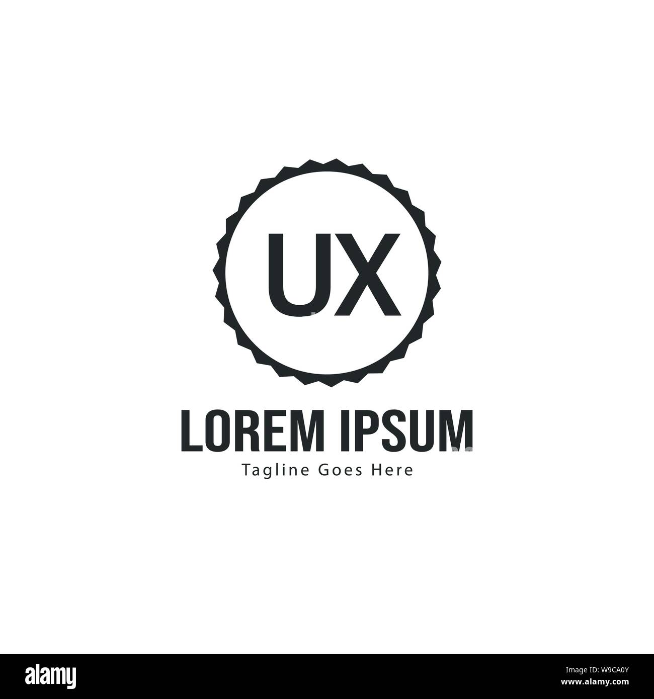 UX Letter Logo Design. Creative Modern UX Letters Icon Illustration ...