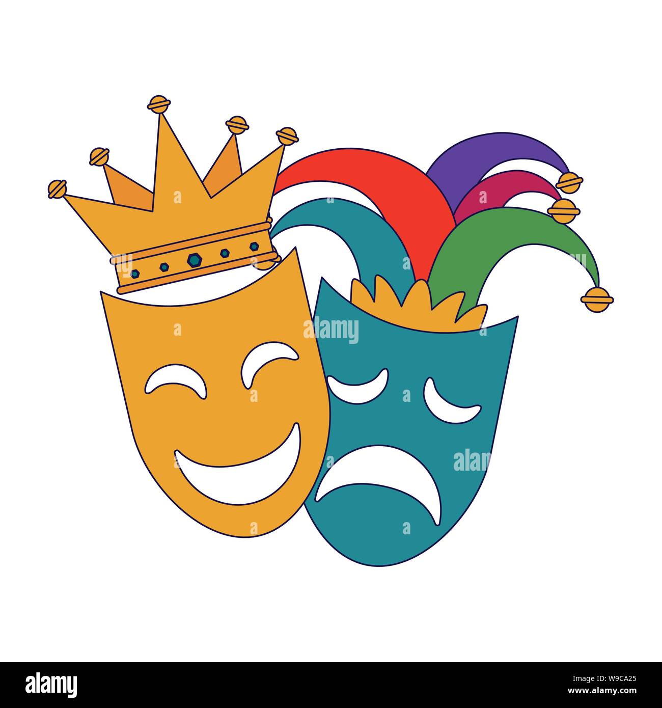 party masks festive celebration cartoon Stock Vector Image & Art - Alamy