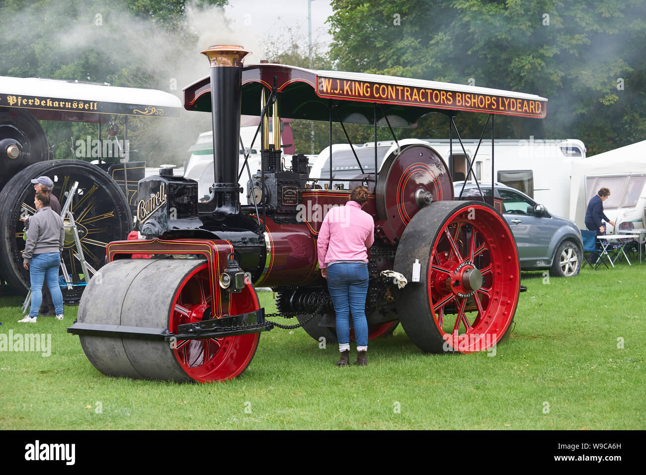Crowds of people enjoying a day out at the Driffield Steam Rally, East ...