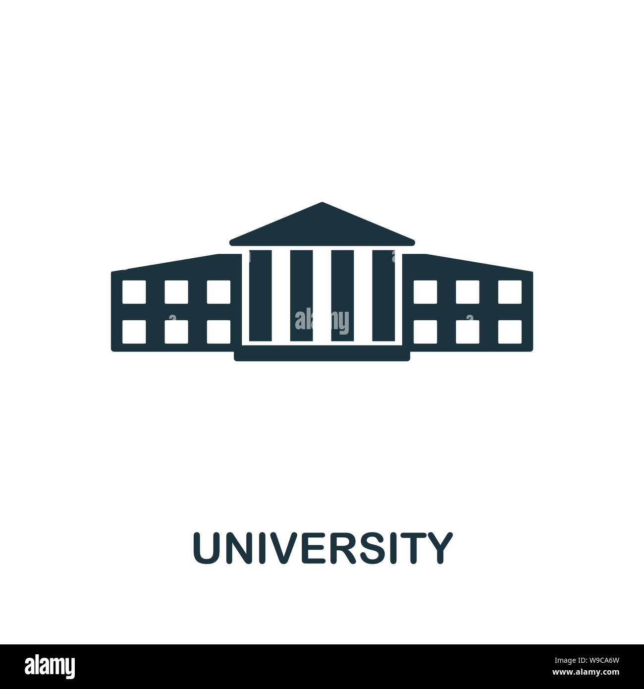 University vector icon symbol. Creative sign from education icons ...
