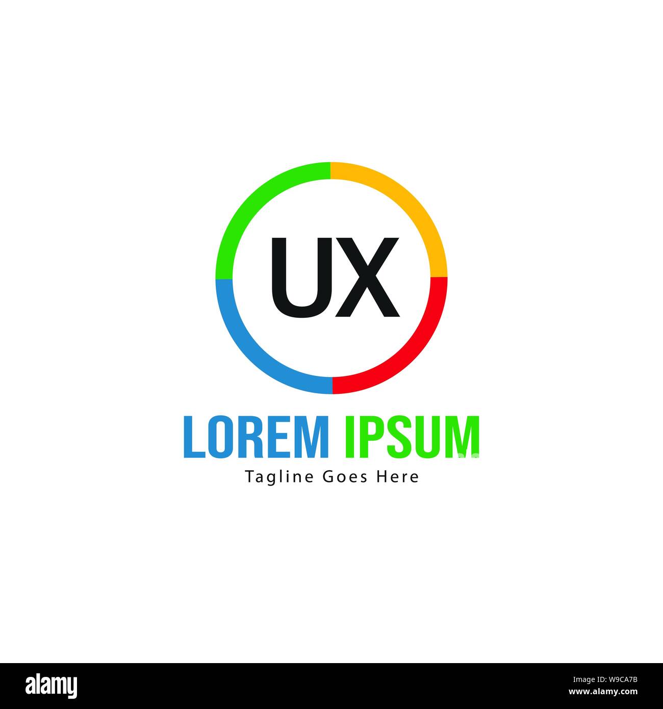 UX Letter Logo Design. Creative Modern UX Letters Icon Illustration ...