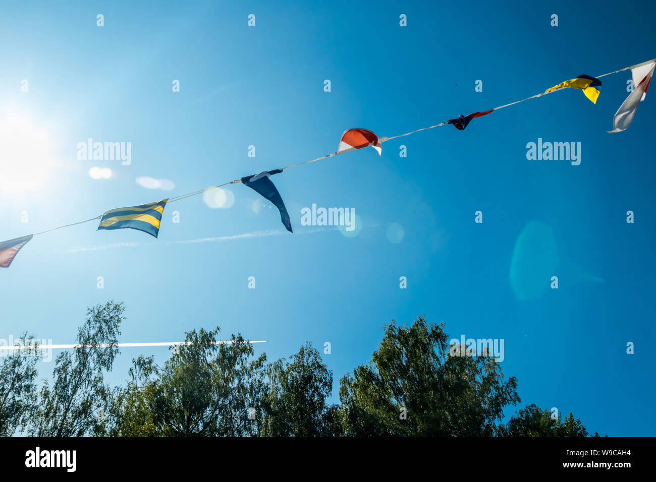 Finland flag mast rope sail vessel hi-res stock photography and images ...