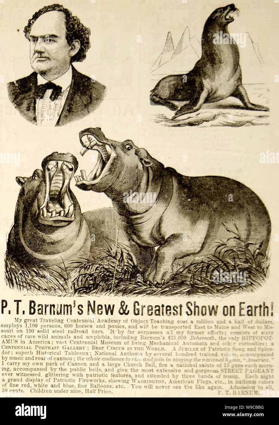 P t barnum hi-res stock photography and images - Alamy