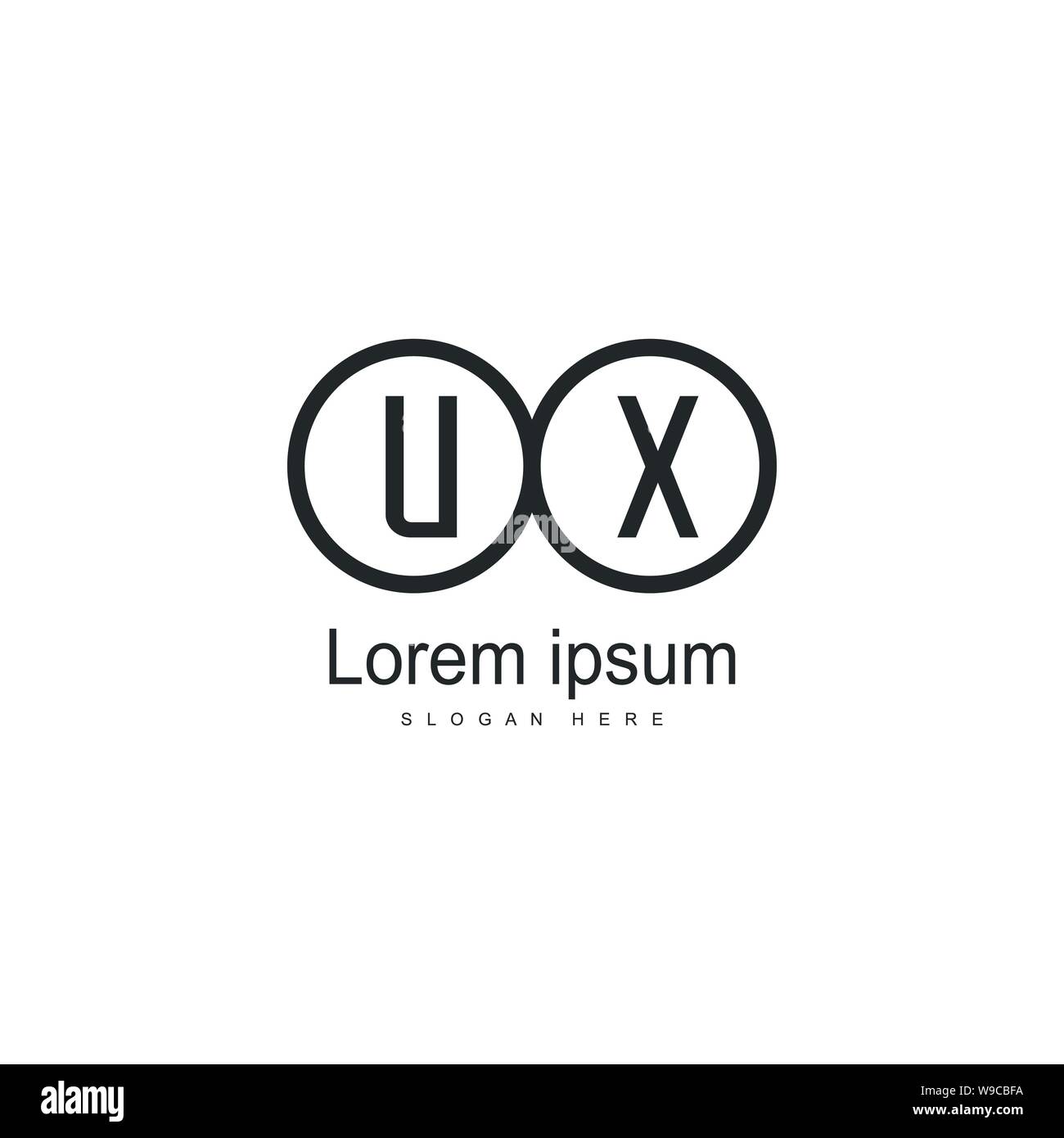 UX Letter Logo Design. Creative Modern UX Letters Icon Illustration ...