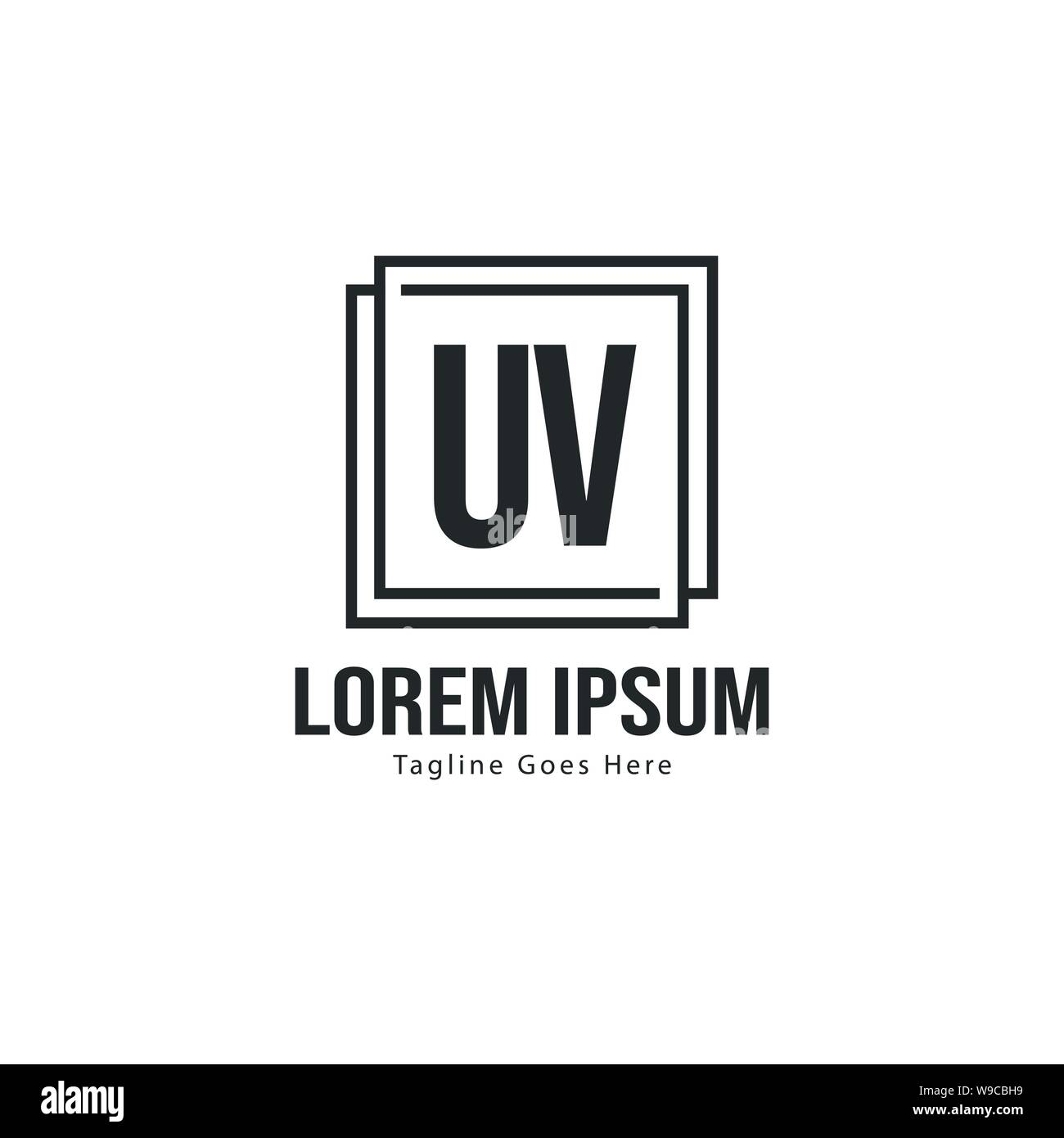 UV Letter Logo Design. Creative Modern UV Letters Icon Illustration ...