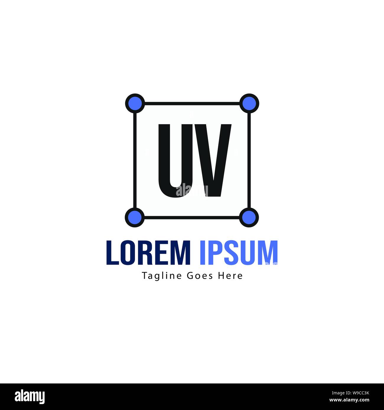 UV Letter Logo Design. Creative Modern UV Letters Icon Illustration ...