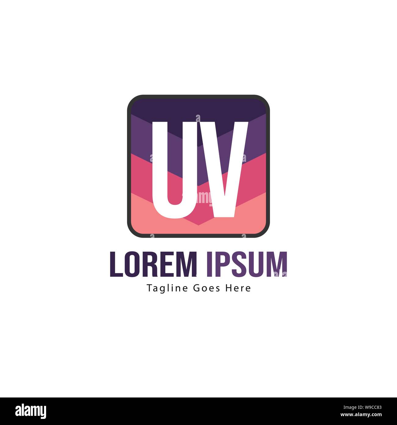 UV Letter Logo Design. Creative Modern UV Letters Icon Illustration ...