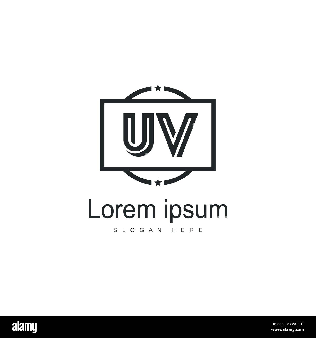 UV Letter Logo Design. Creative Modern UV Letters Icon Illustration ...