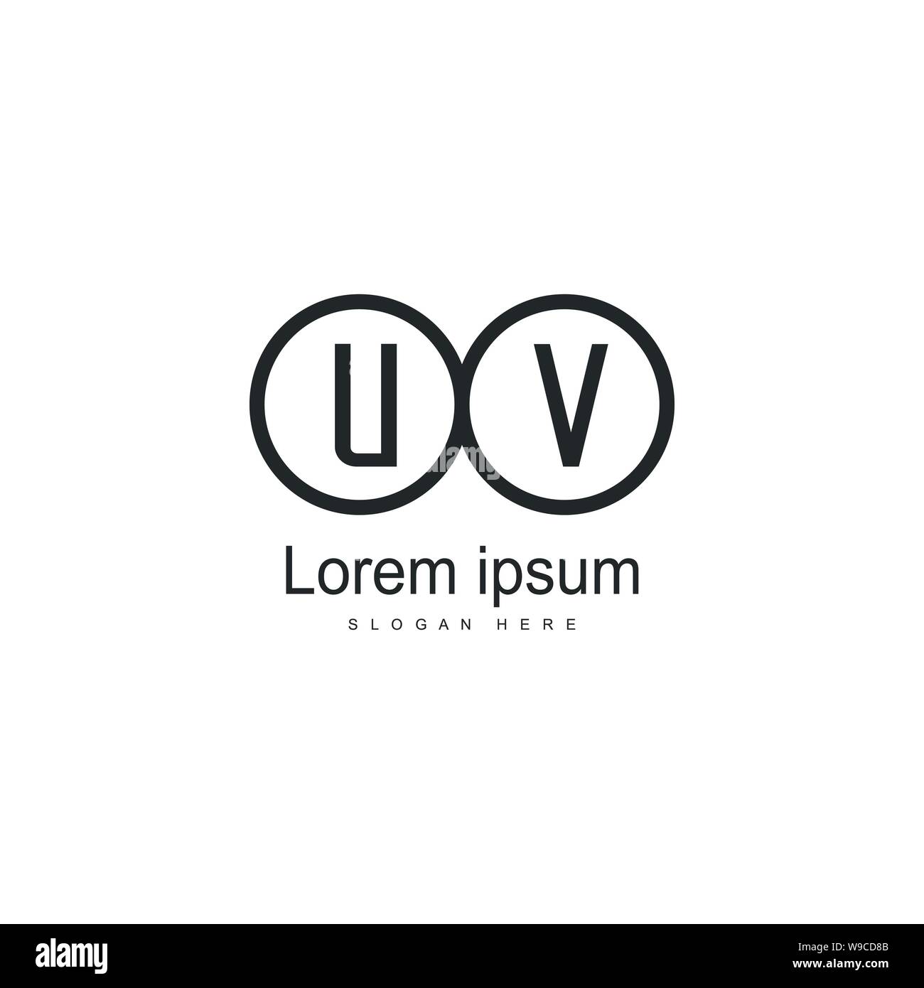 UV Letter Logo Design. Creative Modern UV Letters Icon Illustration ...