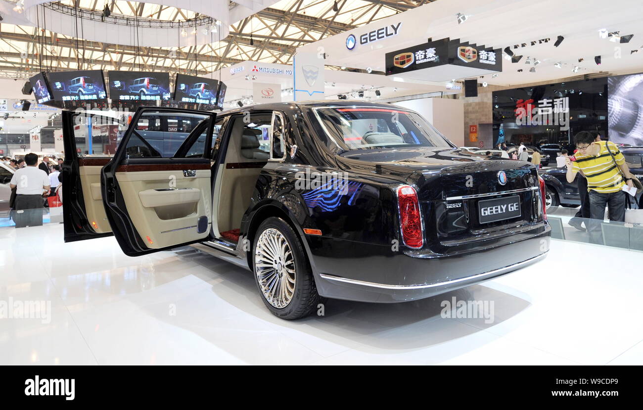 A Geely GE is seen on display at the 13th Shanghai International ...