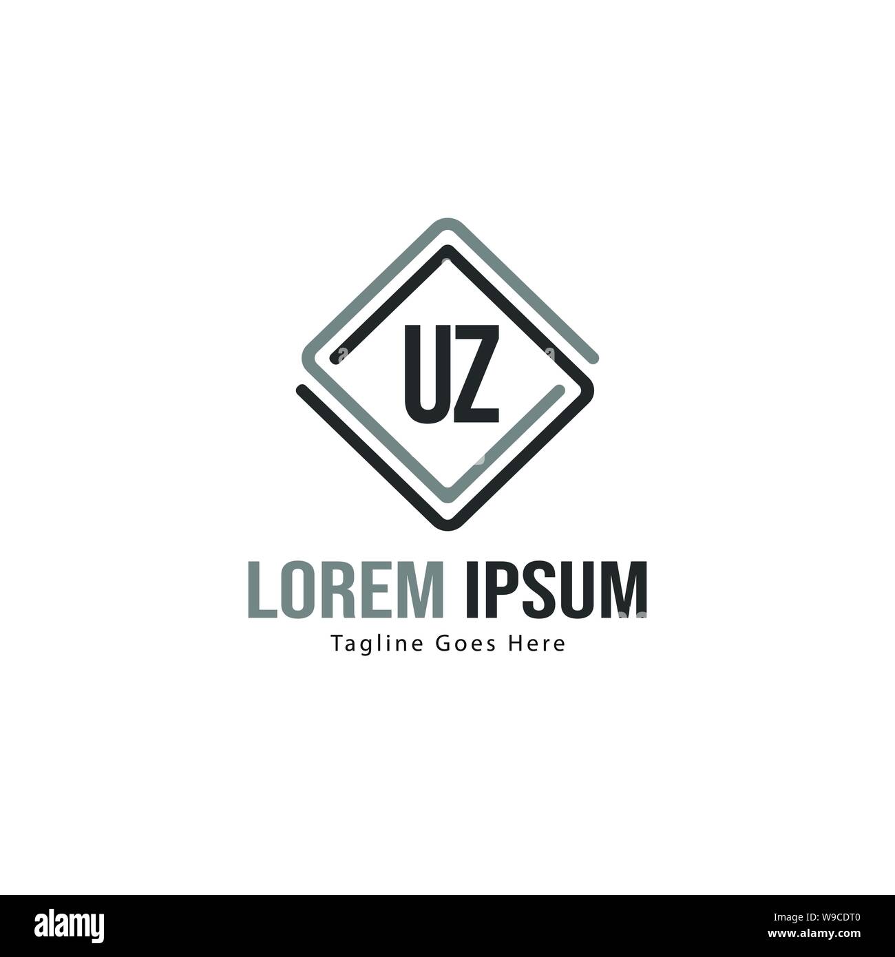 UZ Letter Logo Design. Creative Modern UZ Letters Icon Illustration ...