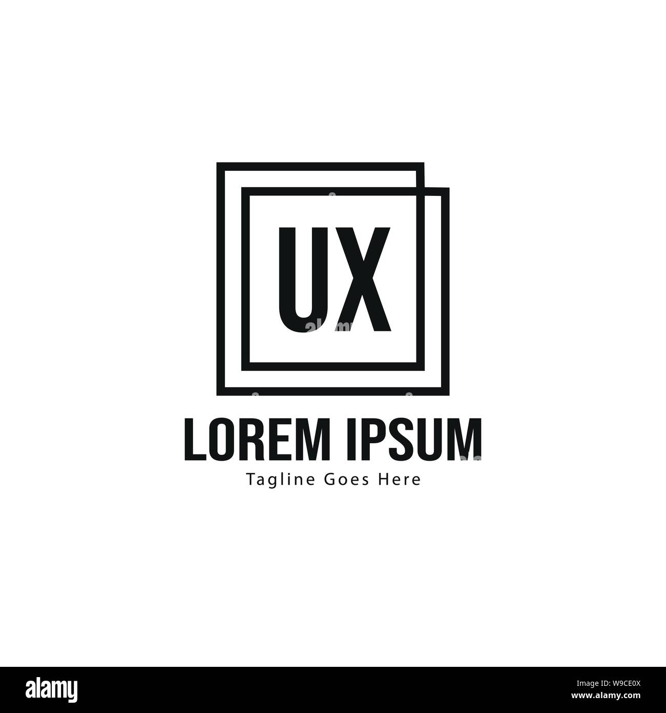 UX Letter Logo Design. Creative Modern UX Letters Icon Illustration ...