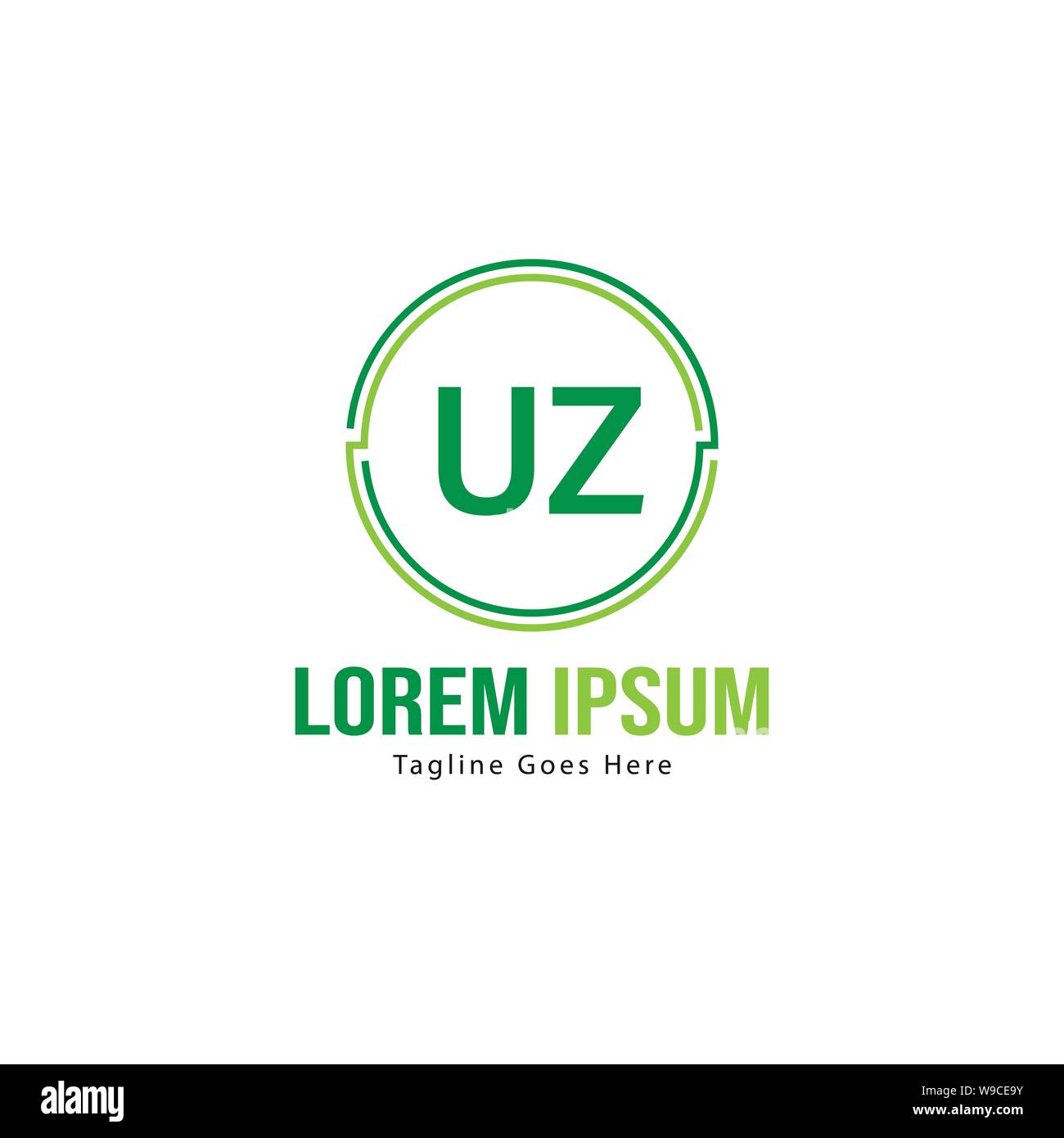 UZ Letter Logo Design. Creative Modern UZ Letters Icon Illustration ...