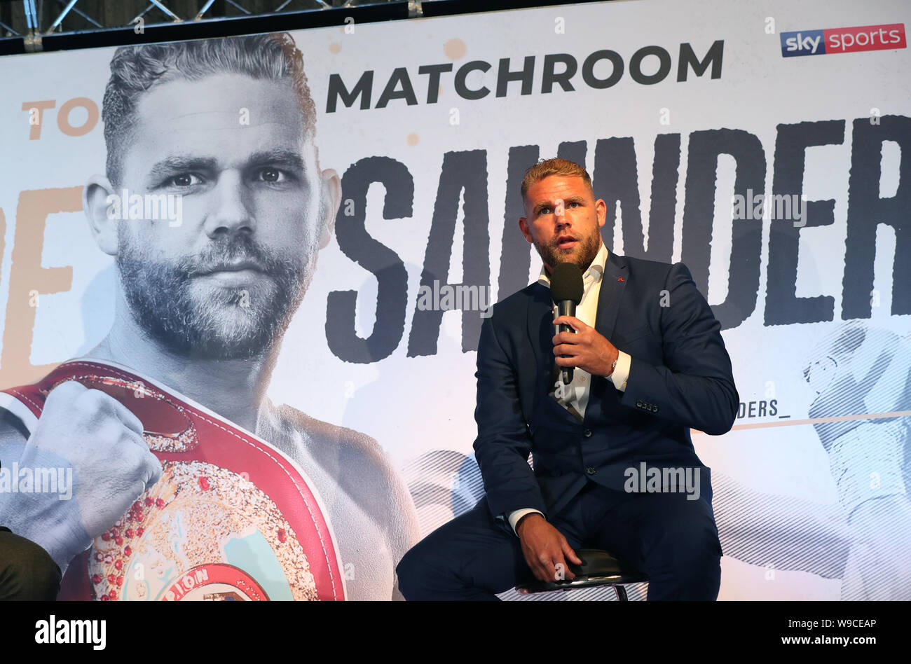 Boxer Billy Joe Saunders during the press conference at Glaziers Hall ...