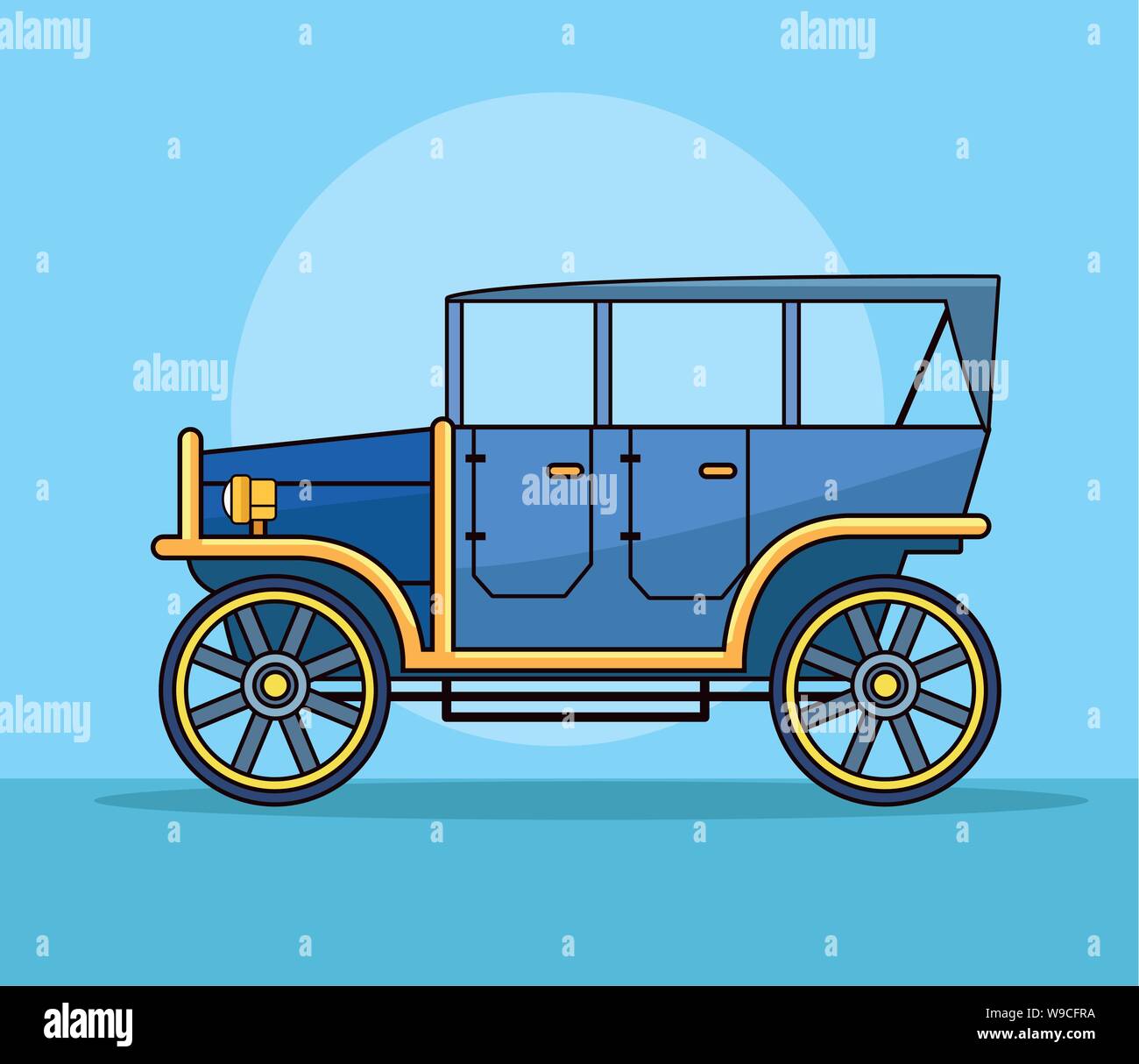 Classic car lights Stock Vector Images - Alamy