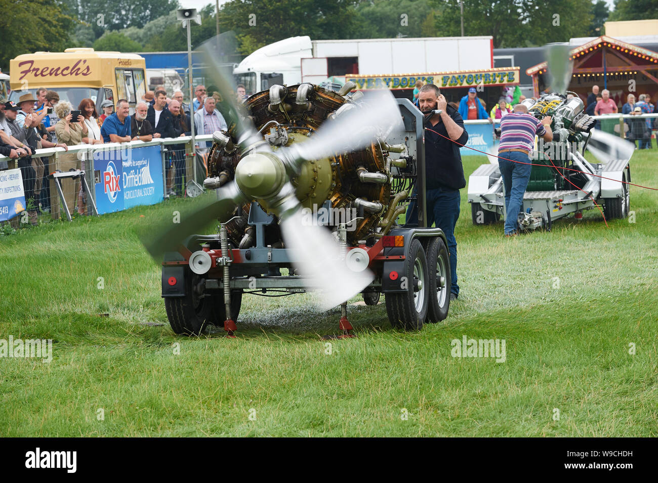 Bristol Hercules Aero Engine being started as a static display at the ...