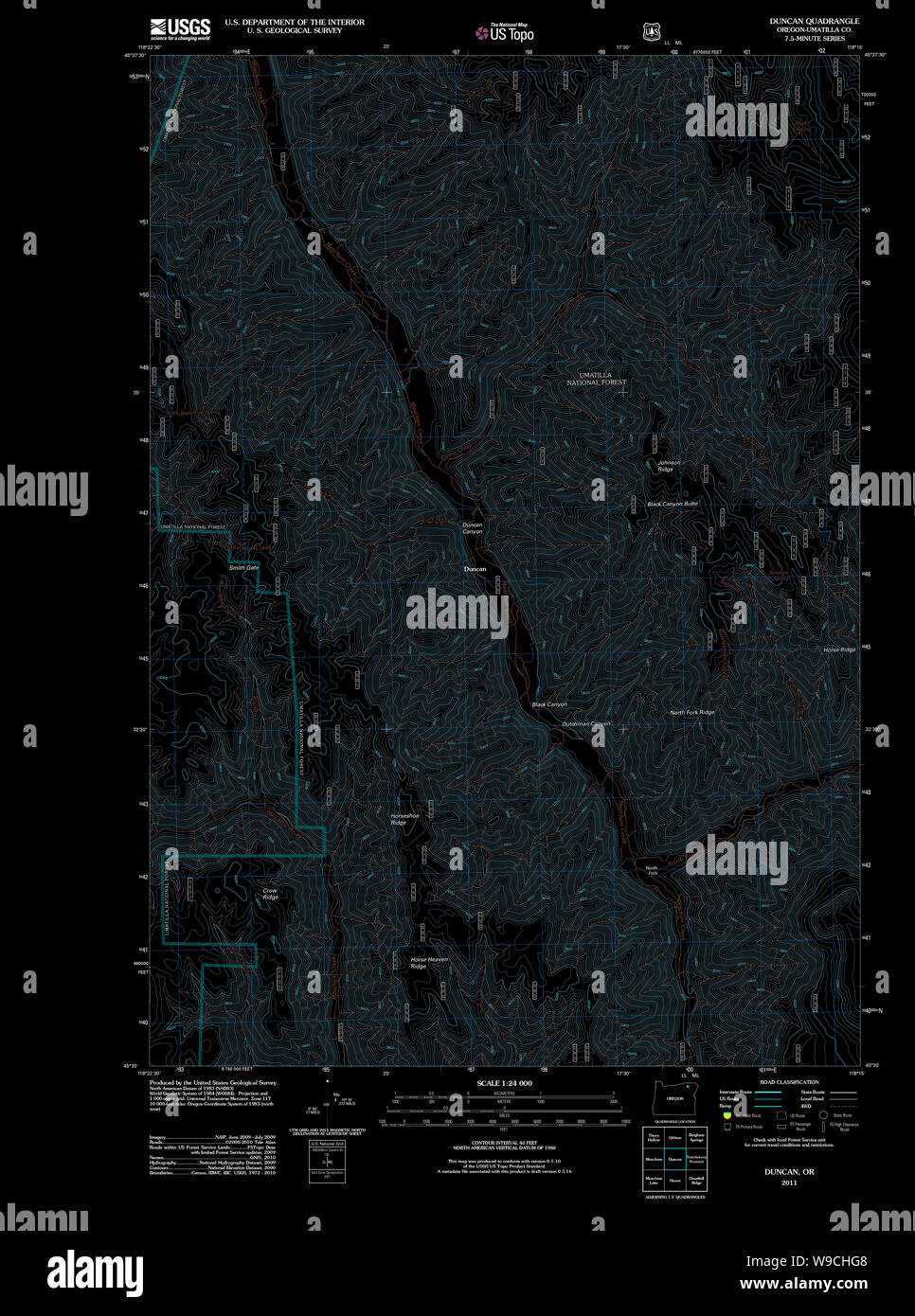 Map of duncan hi-res stock photography and images - Alamy