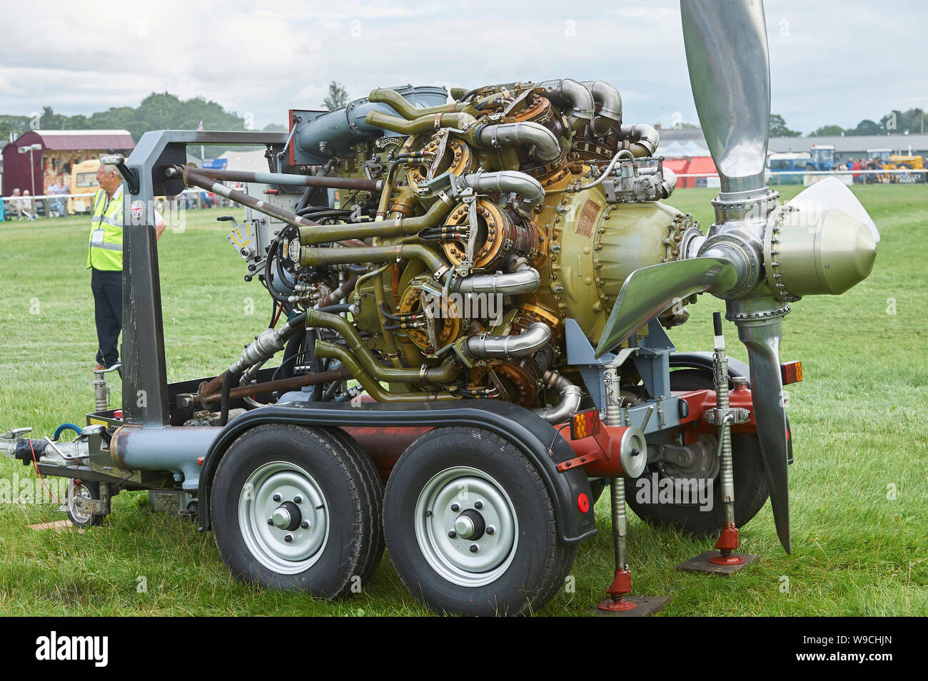 Bristol Hercules Aero Engine being started as a static display at the ...