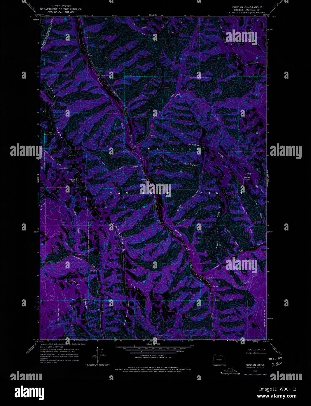 Map of duncan hi-res stock photography and images - Alamy