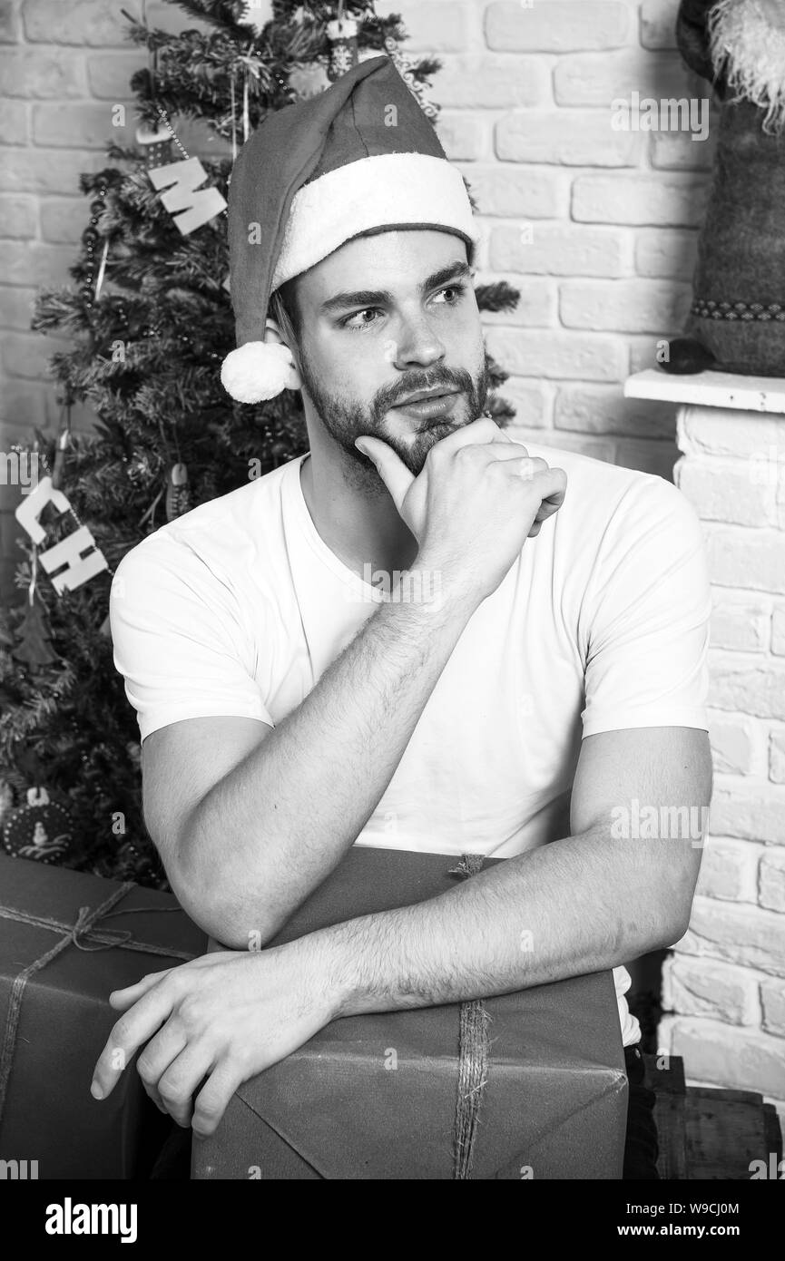 Christmas composition morning before Black and White Stock Photos ...