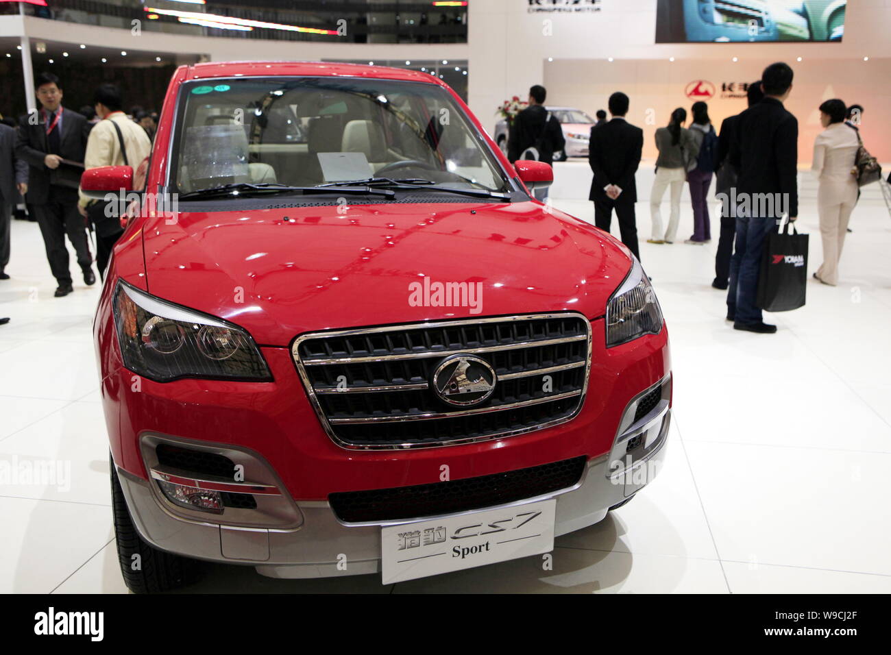 --FILE--A Liebao CS7 SUV of Changfeng Motor is seen on display at the ...