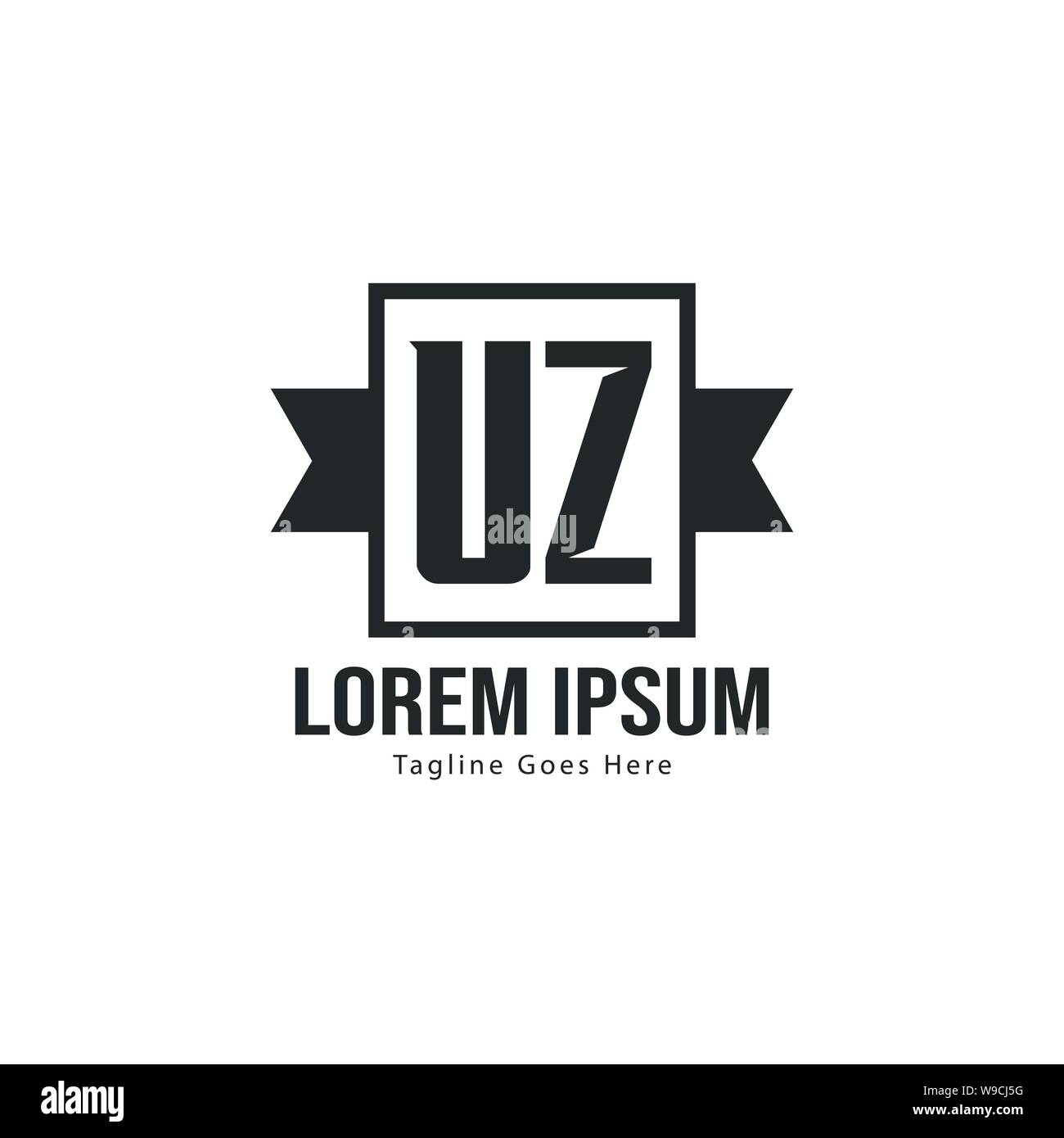 UZ Letter Logo Design. Creative Modern UZ Letters Icon Illustration ...