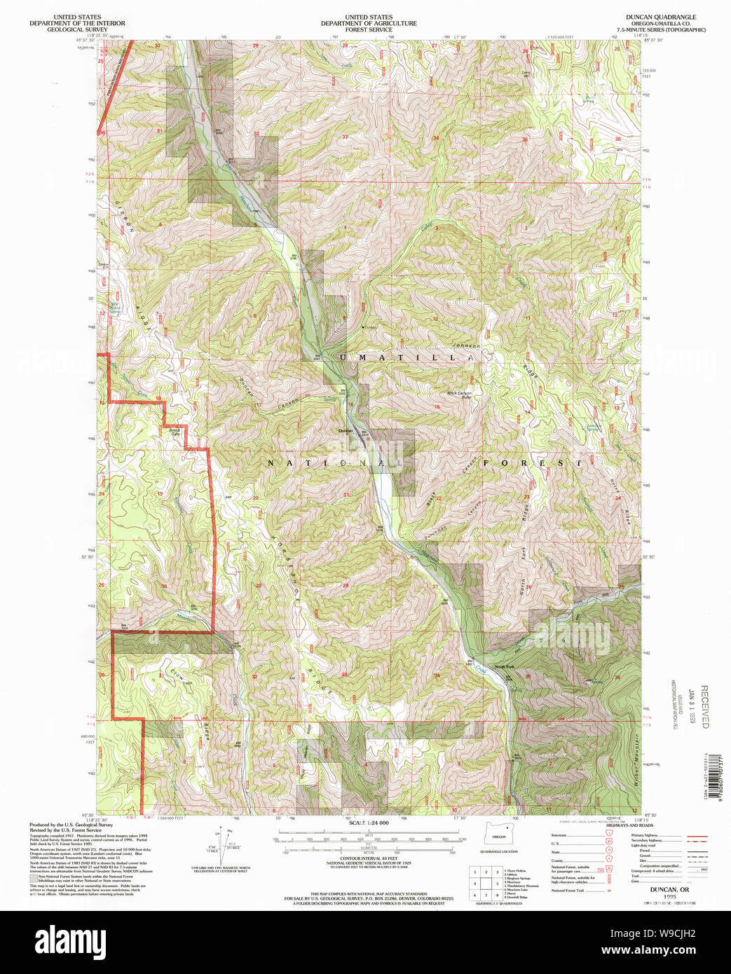 Map of duncan hi-res stock photography and images - Alamy