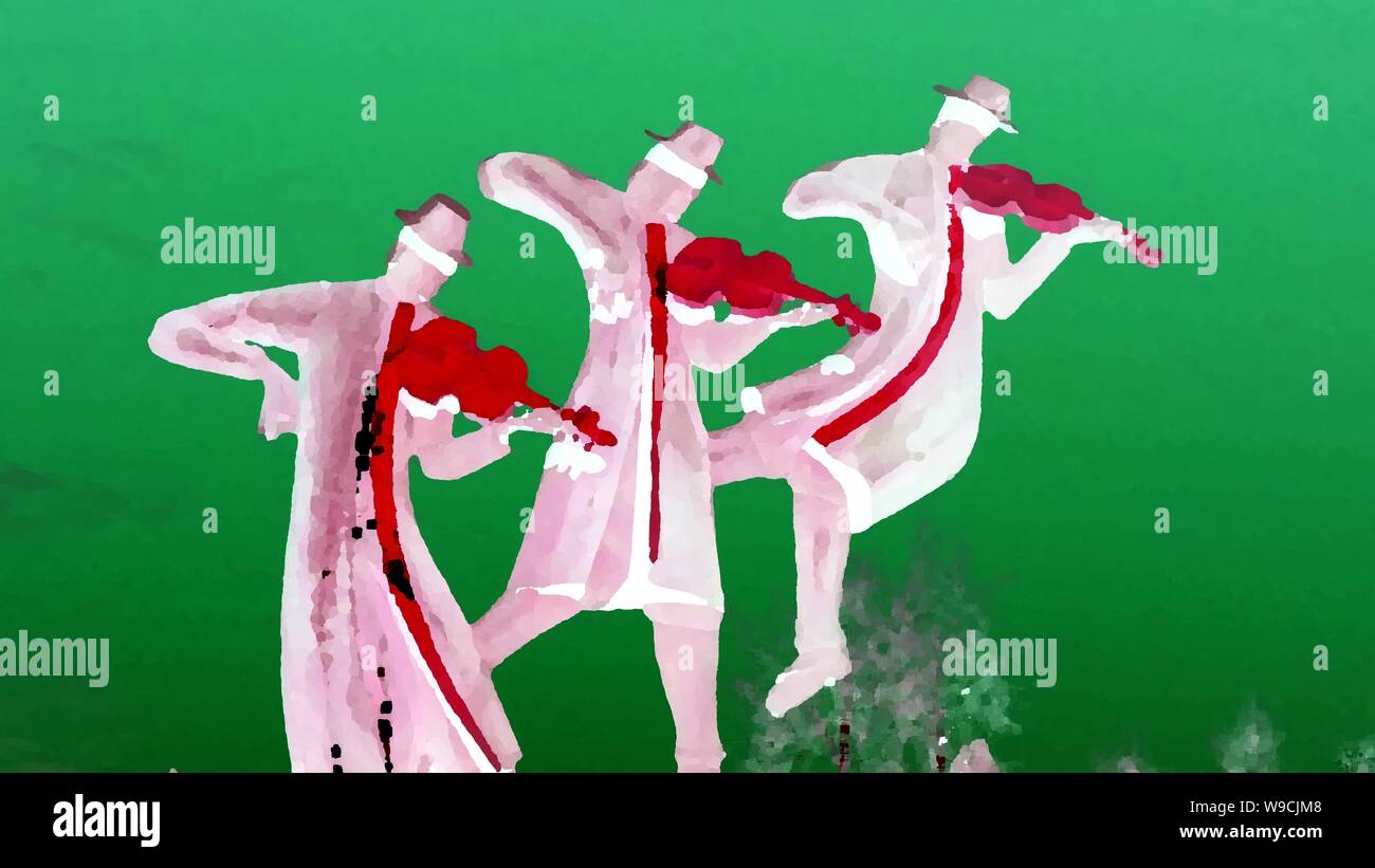 Three musicians playing violin hi-res stock photography and images - Alamy