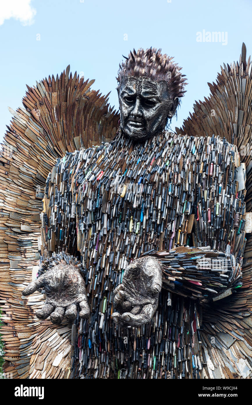Knife Angel Scultpure in Middlesbrough Town Centre,England,UK by artist ...