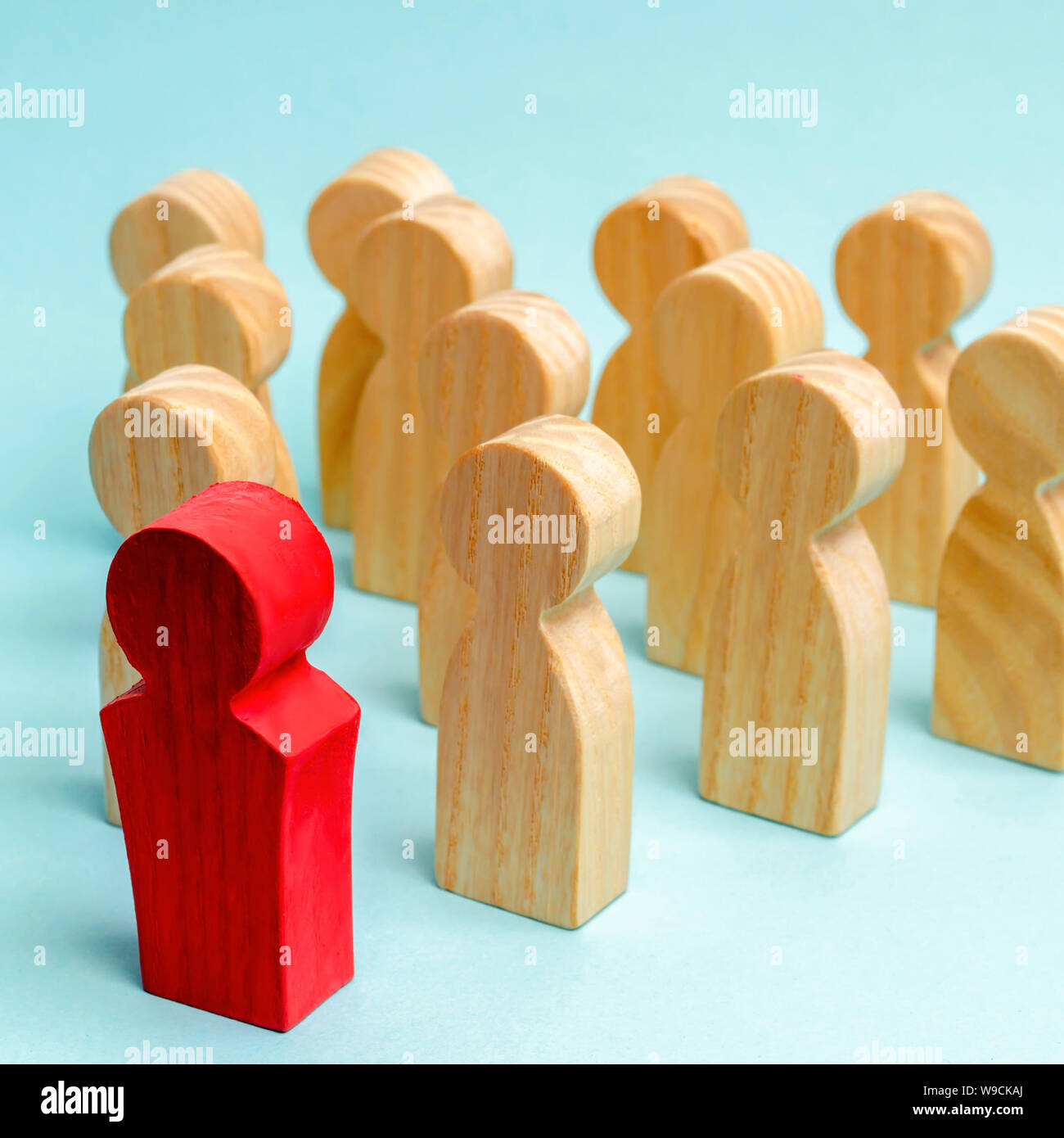 Group people following leader hi-res stock photography and images - Alamy