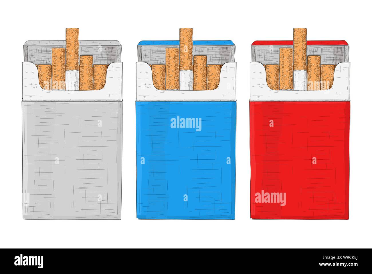 Empty box cigarettes Stock Vector Images - Alamy