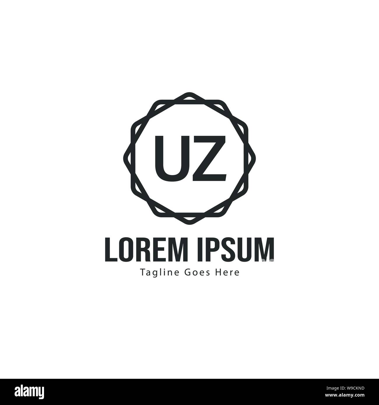 UZ Letter Logo Design. Creative Modern UZ Letters Icon Illustration ...