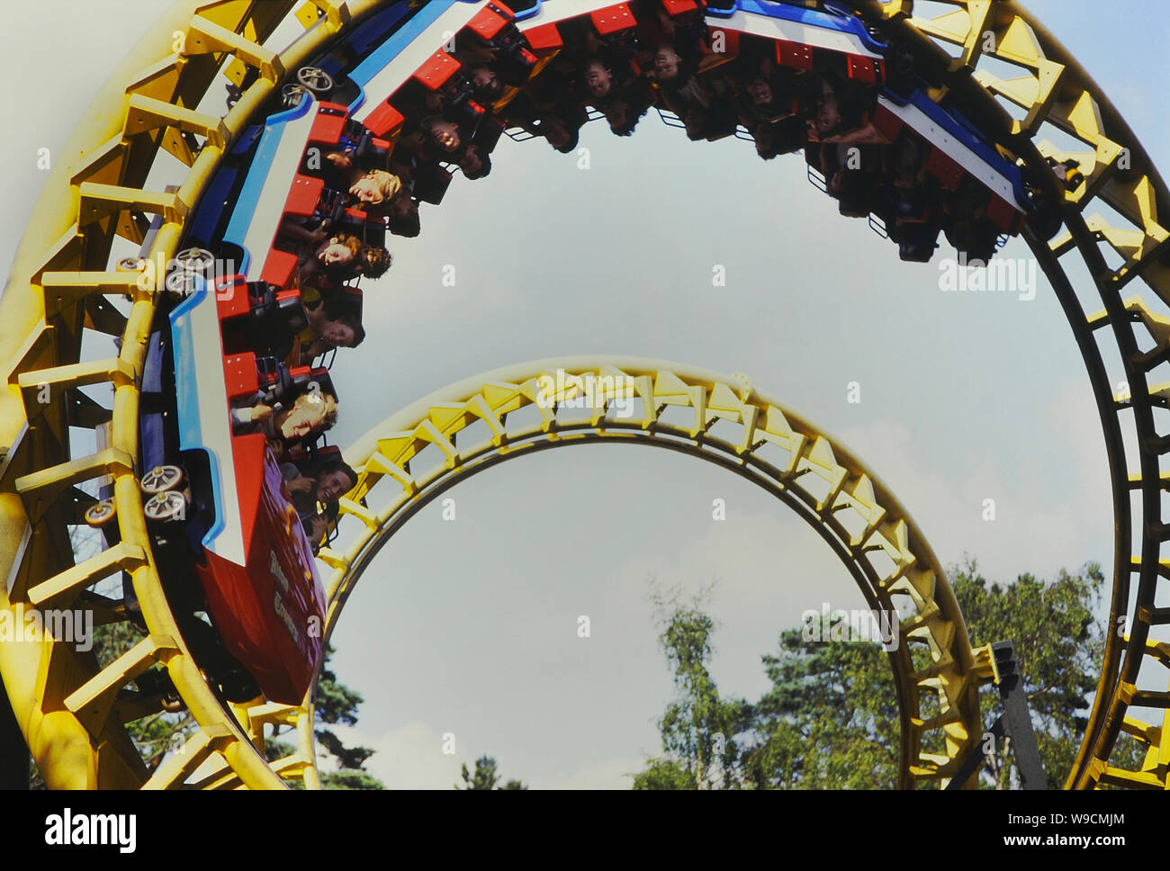 The Corkscrew steel roller coaster ride, Alton Towers Resort ...