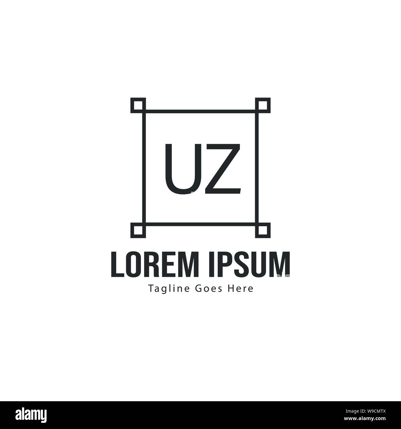 UZ Letter Logo Design. Creative Modern UZ Letters Icon Illustration ...