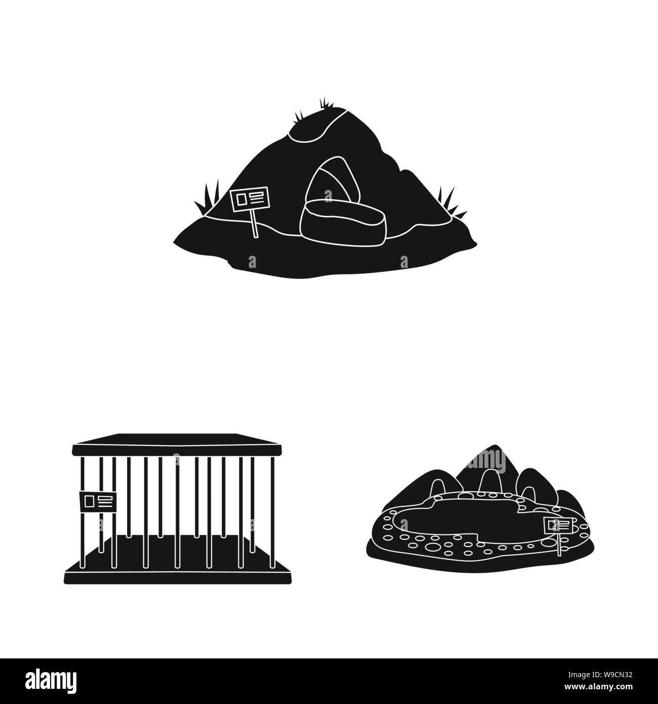 Isolated object of fauna and entertainment sign. Collection of fauna ...