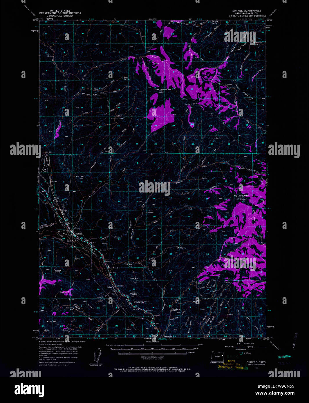 Map of durkee oregon hi-res stock photography and images - Alamy