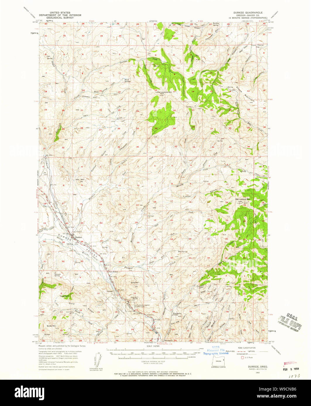 Map of durkee oregon hi-res stock photography and images - Alamy