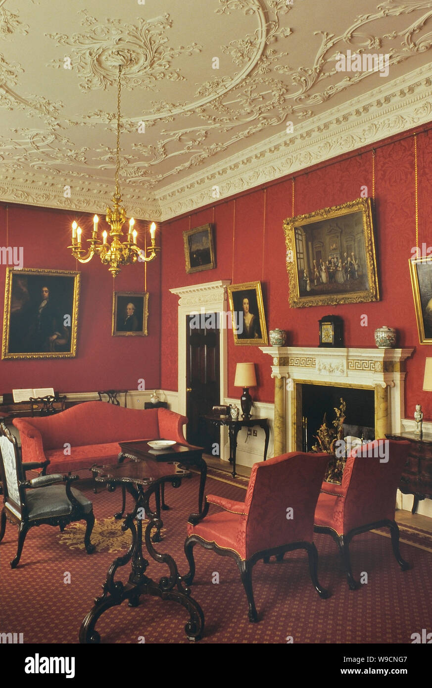 The Red Saloon, Fairfax House, York, Yorkshire, England, UK Stock Photo ...
